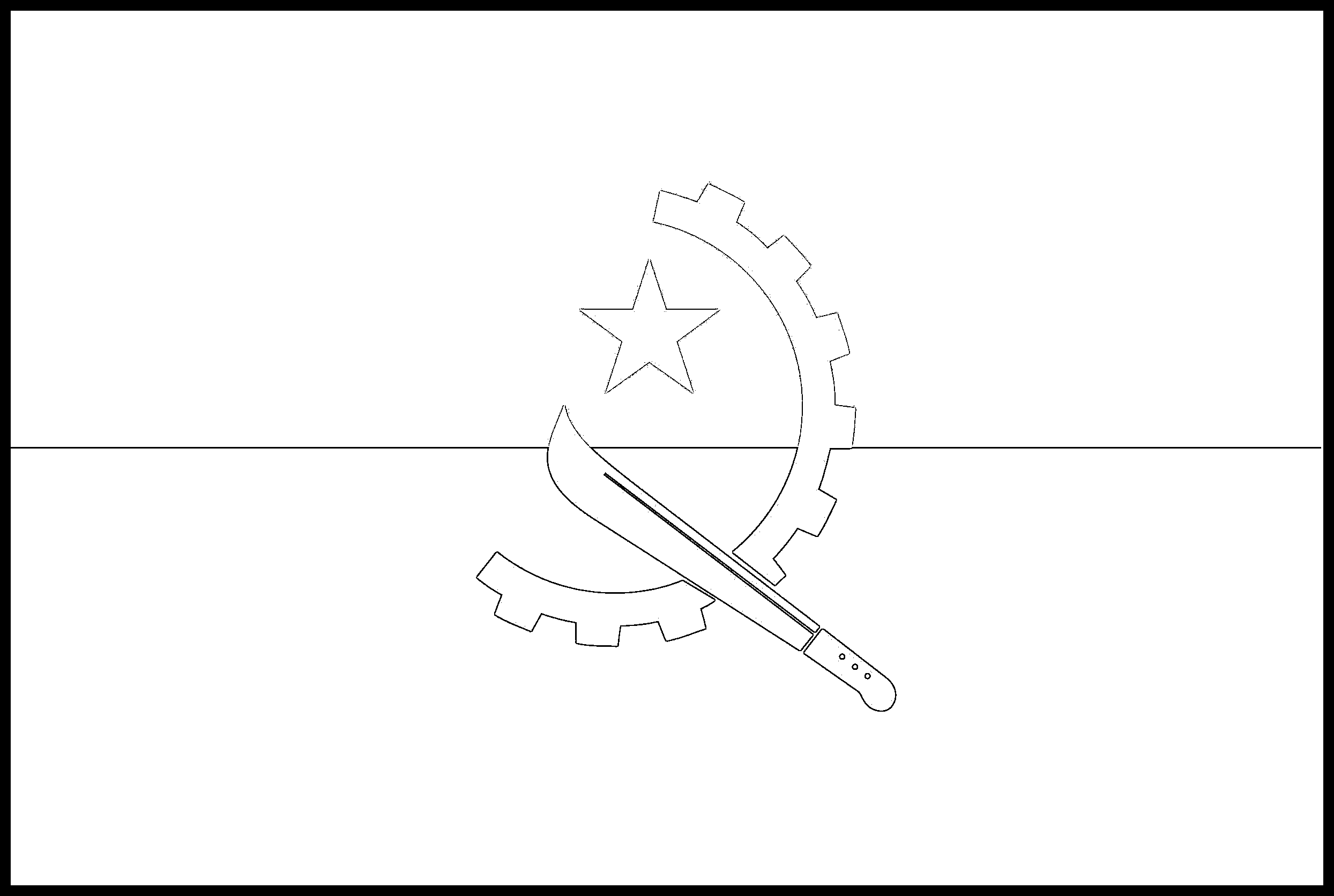 Angola Flag Colouring Page – Flags Web